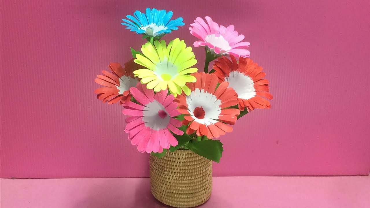 How to Make A Flower with Paper | Making Paper Flowers Step by Step ...