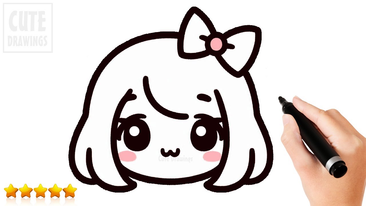 How to Draw a Cute Kawaii Girl Face ️ Fun and Easy Tutorial - YouTube