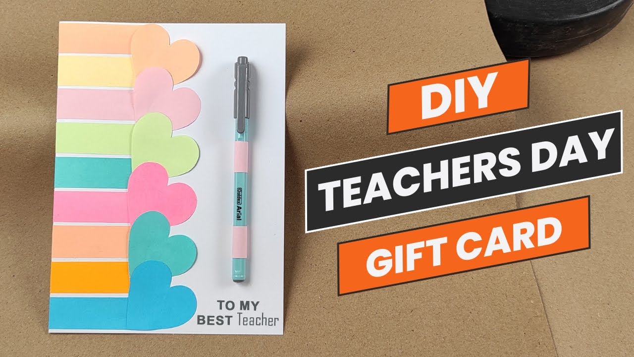 DIY - Happy Teacher's Day card | Handmade Card For Teachers Day - YouTube