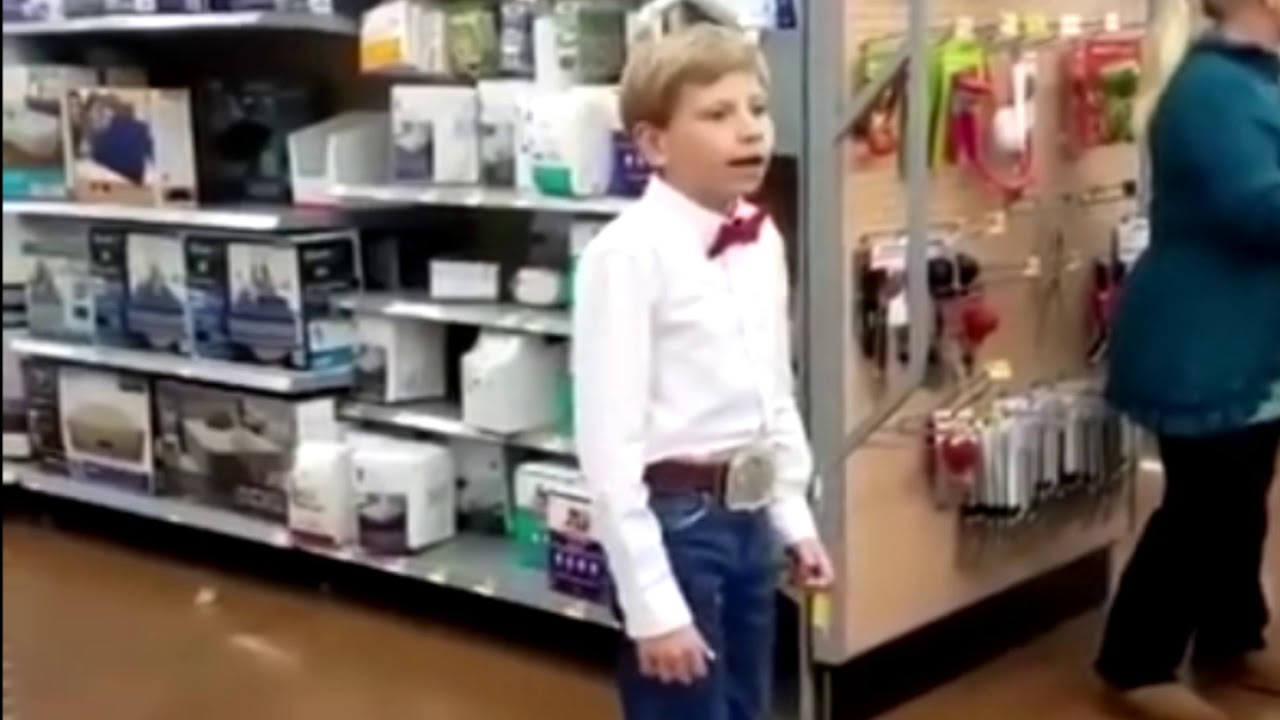 Walmart Yodeling Kid but everytime he yodels he moves one step closer ...