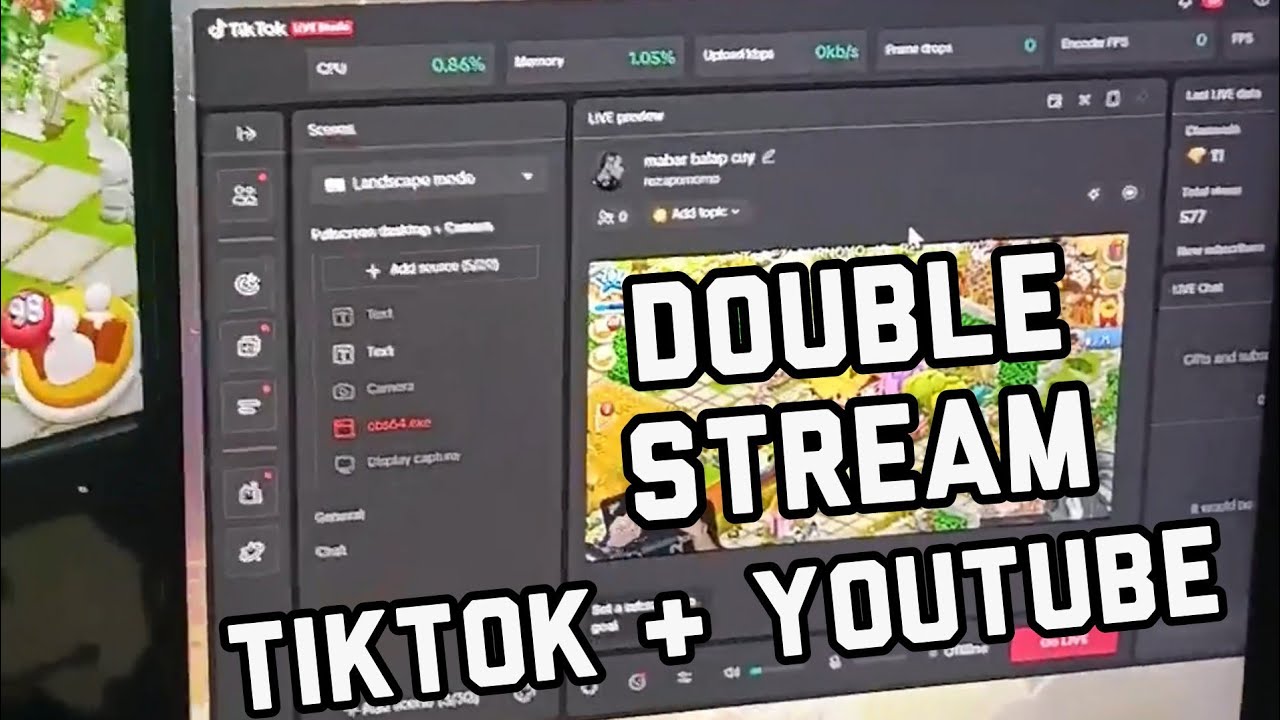 tips dan trik cara double stream youtube dan tiktok - YouTube