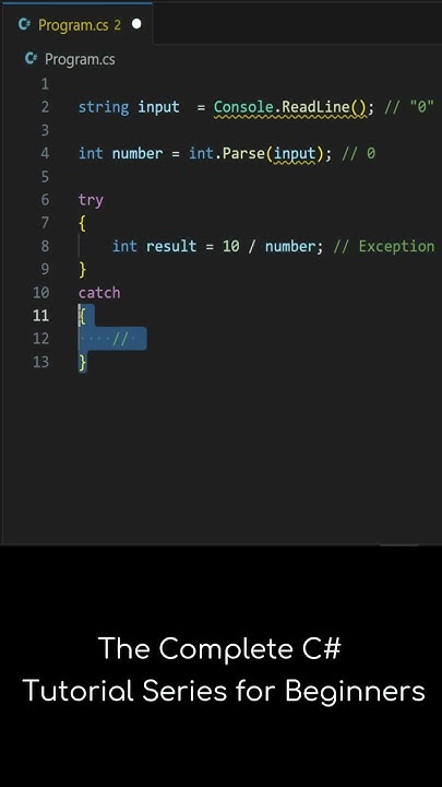 Try Catch | C# Complete Course - YouTube