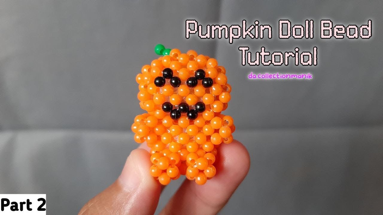 Pumpkin Doll Bead Tutorial // DIY BEADS // Tutorial Gantungan Kunci ...