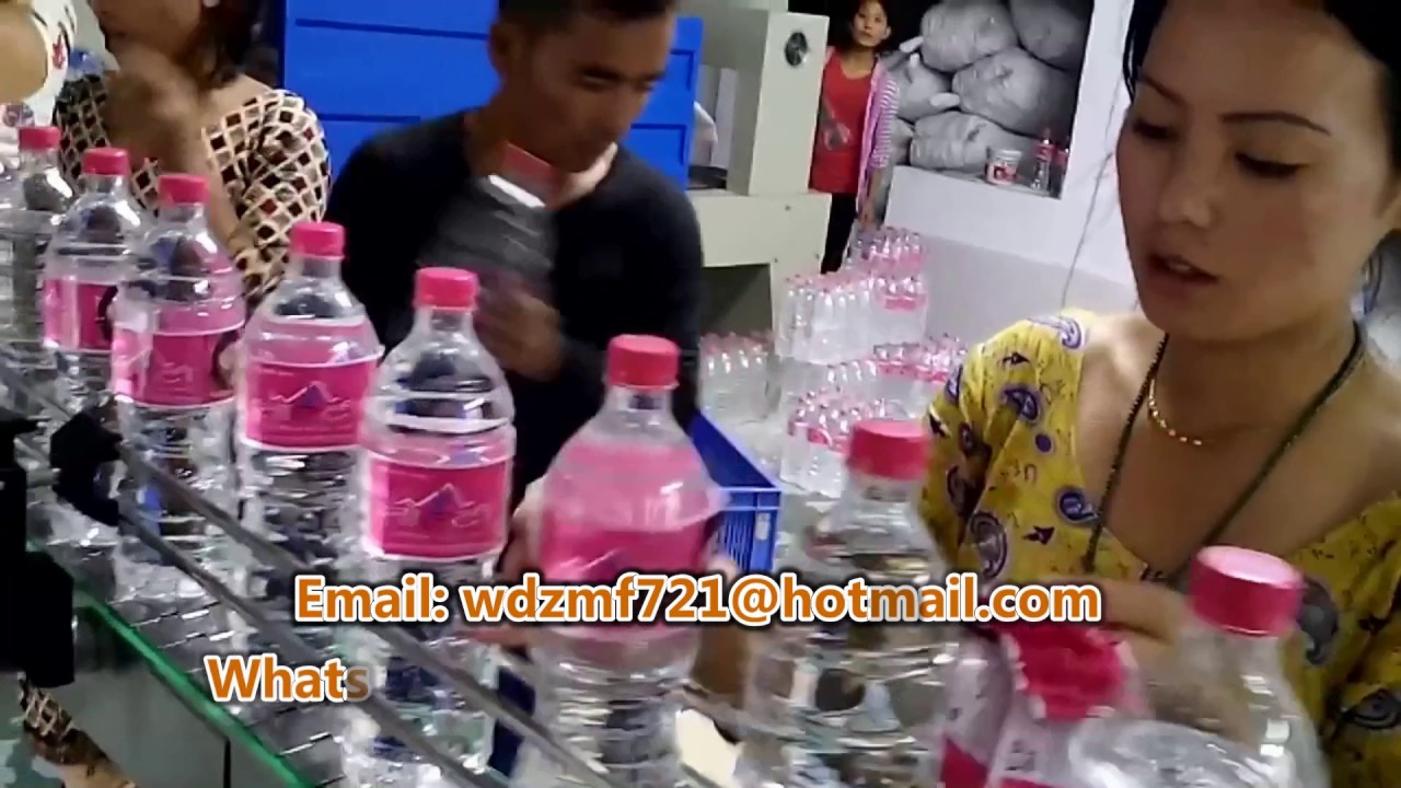 small scale bottled water production line - YouTube