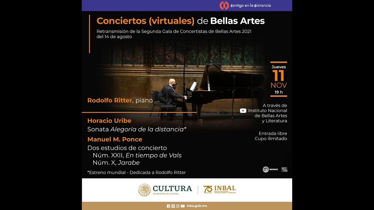 Conciertos (virtuales) de Bellas Artes / Rodolfo Ritter - YouTube