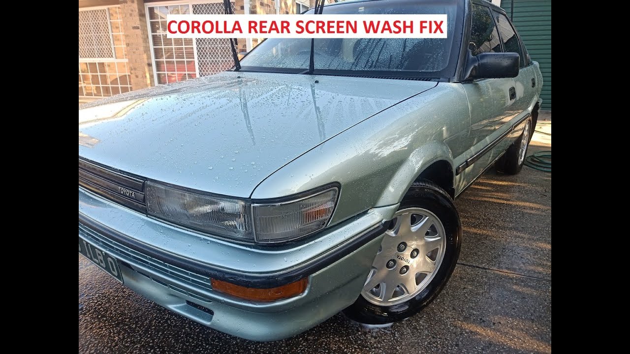 Corolla AE92 rear washer fix - why did it take months? - YouTube