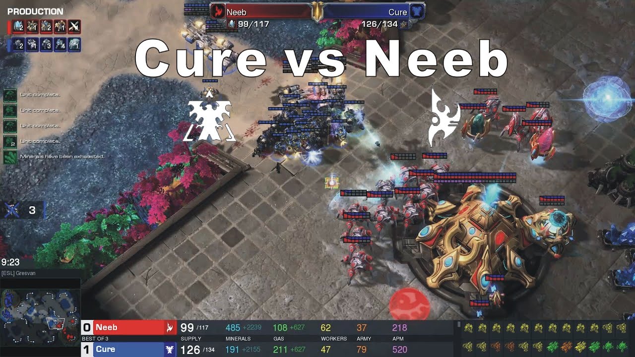 Starcraft II IEM Katowice 2023 Feb9 Cure(T) v Neeb(P) - YouTube