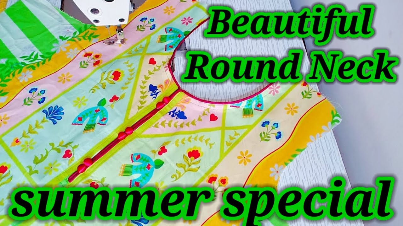 Beautiful Round Neck Design l New Neck Design Cutting and Stitching ...