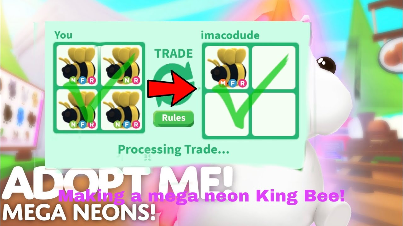 Making A Mega Neon King Bee! | Roblox Adopt Me! - YouTube
