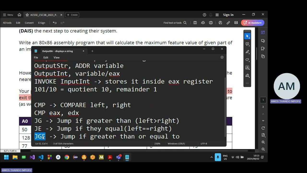 Computer Science 3B Practical 02 Memo Part 2 - YouTube