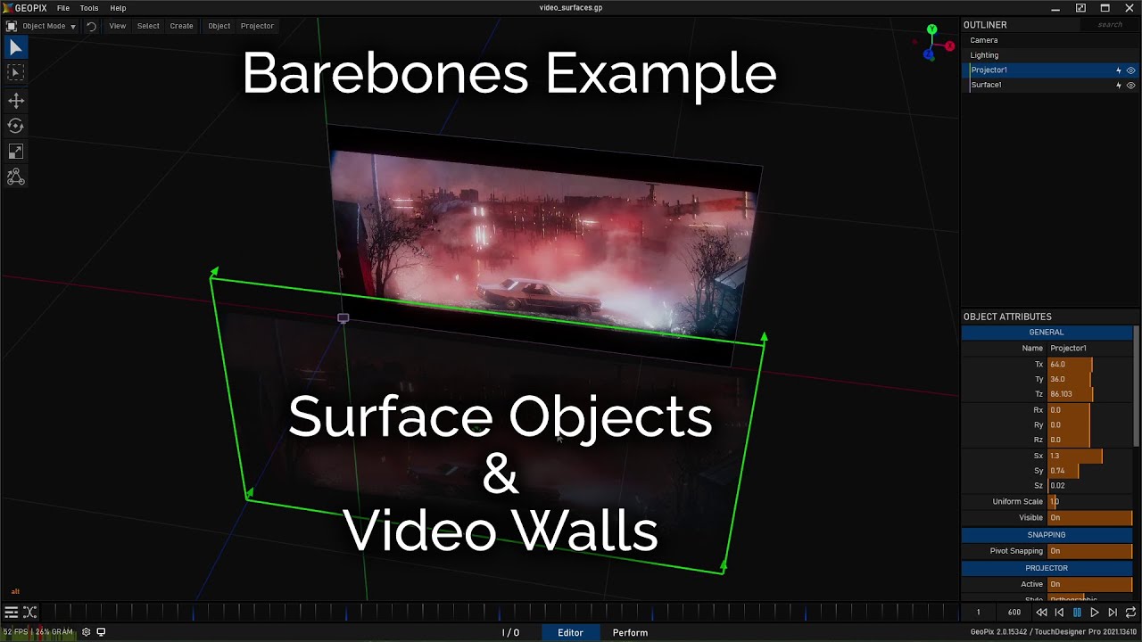 GeoPix 2.0 - Barebones Example Surface Objects & Video Walls - YouTube