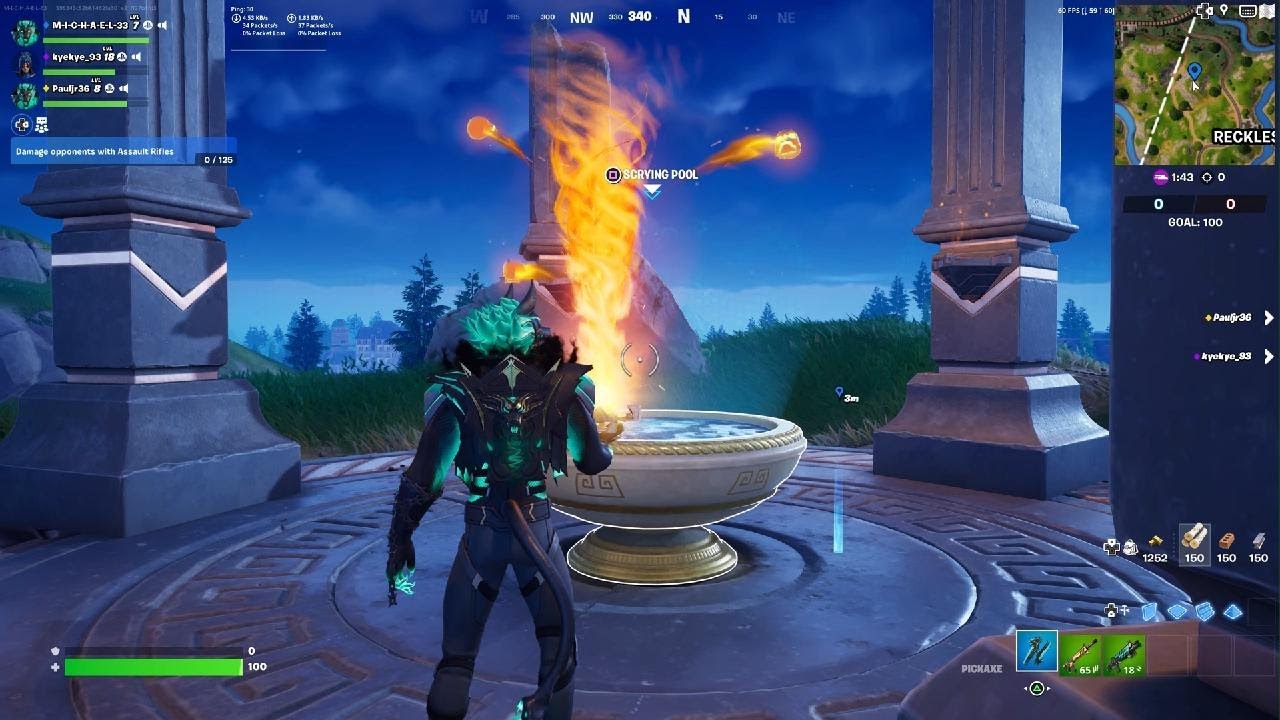 Scrying Pool On The Fortnite Island - YouTube