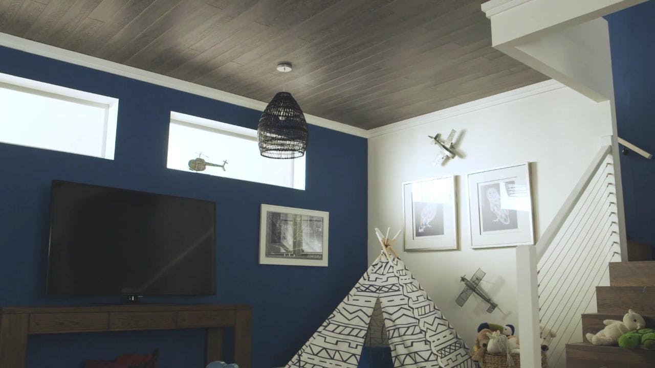 How to Install Ceiling Planks with Furring Strips | WOODHAVEN ...