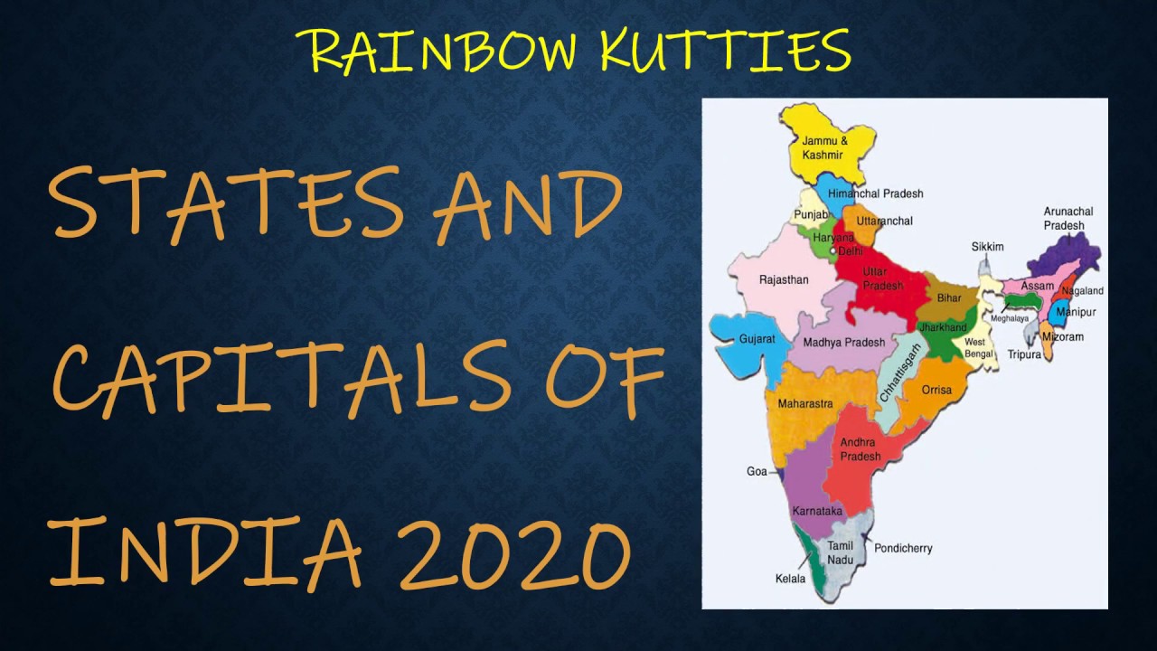 STATES AND CAPITALS OF INDIA 2020 | Indian 29 states and capitals with ...