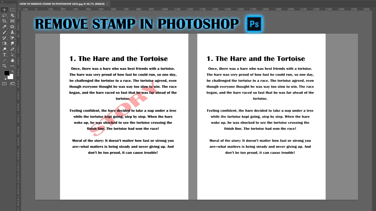 HOW TO REMOVE A STAMP IN PHOTOSHOP 2025 - YouTube