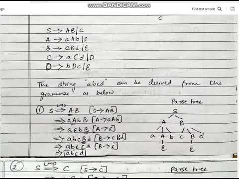 Important questions on PumpingLemma, Inherently ambigous gramSol-2 of ...