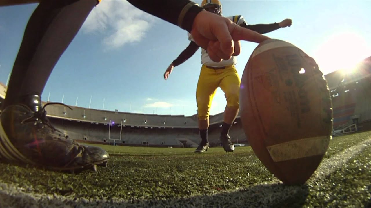 Football Extra Point Kick via Helmet Cam - YouTube