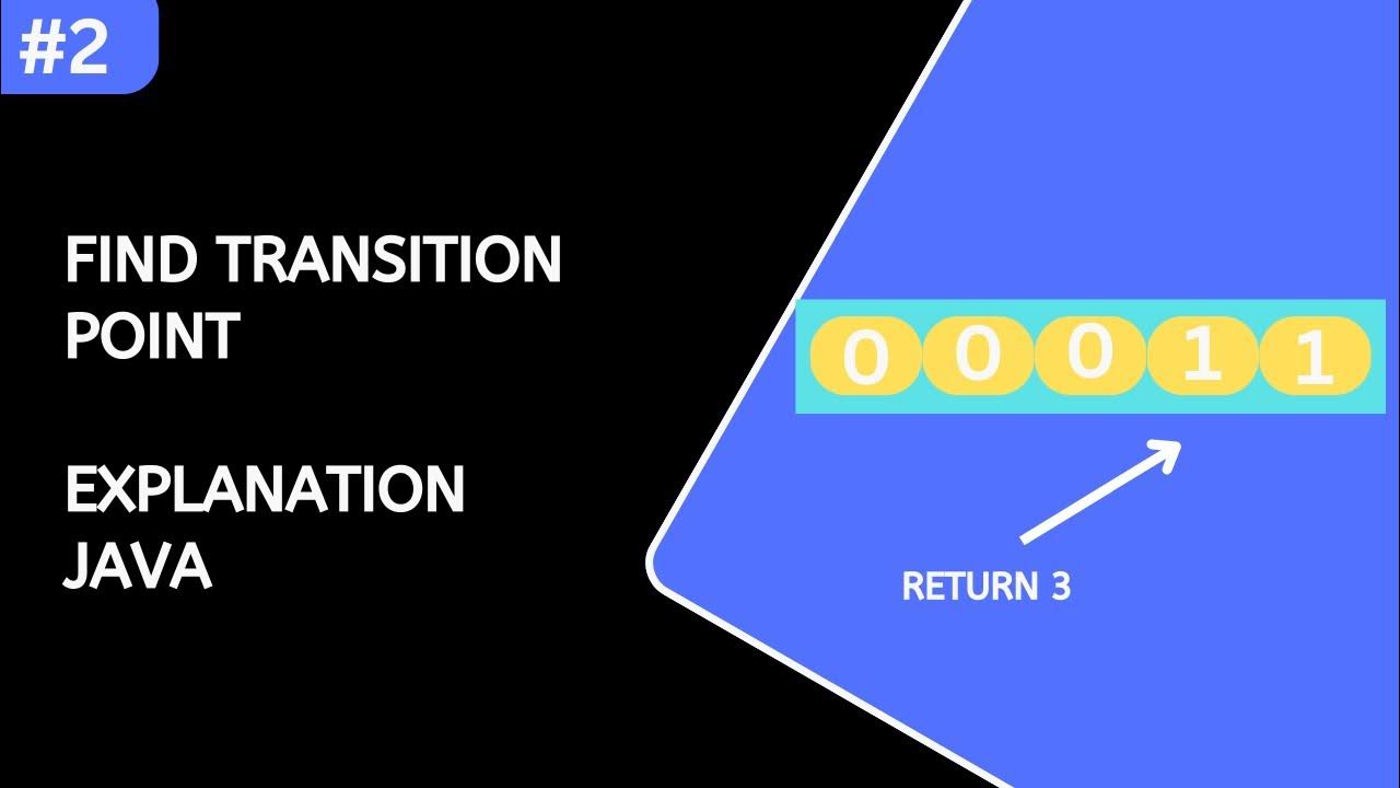 Find Transition Point | Find Transition Point geeks for geeks Solution | Array problem - YouTube