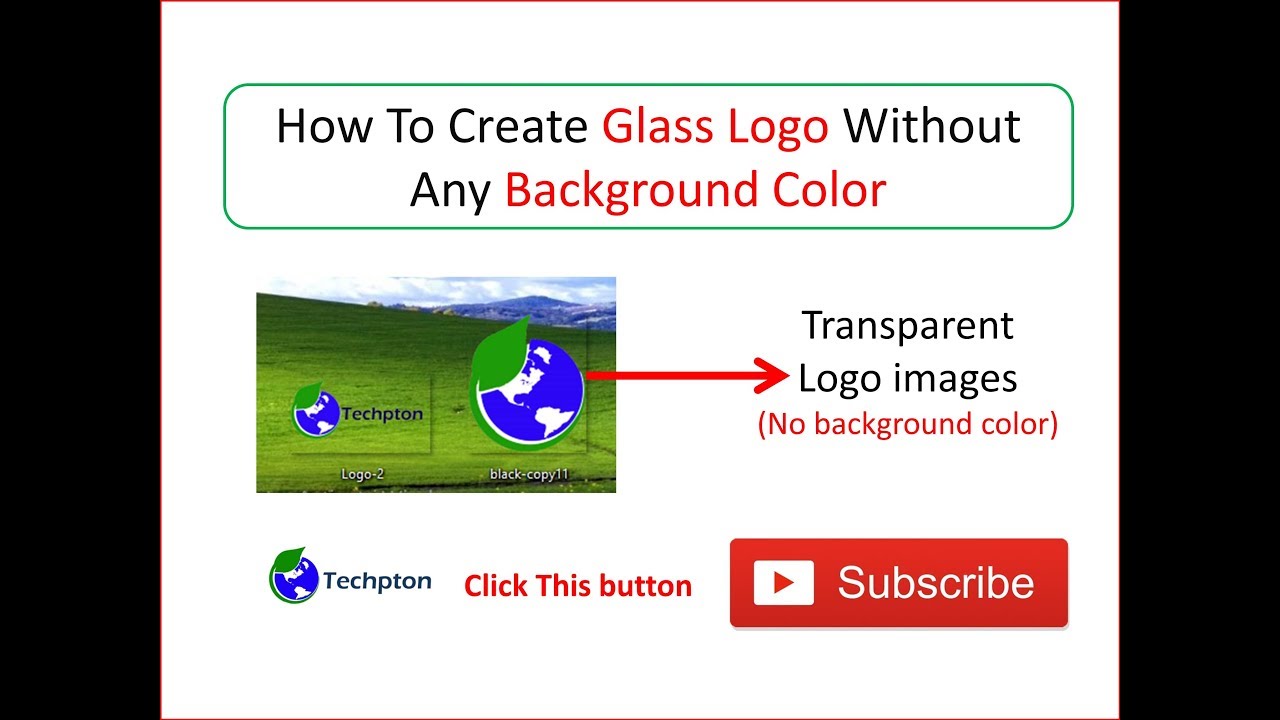 How to create Logo with no background color - YouTube