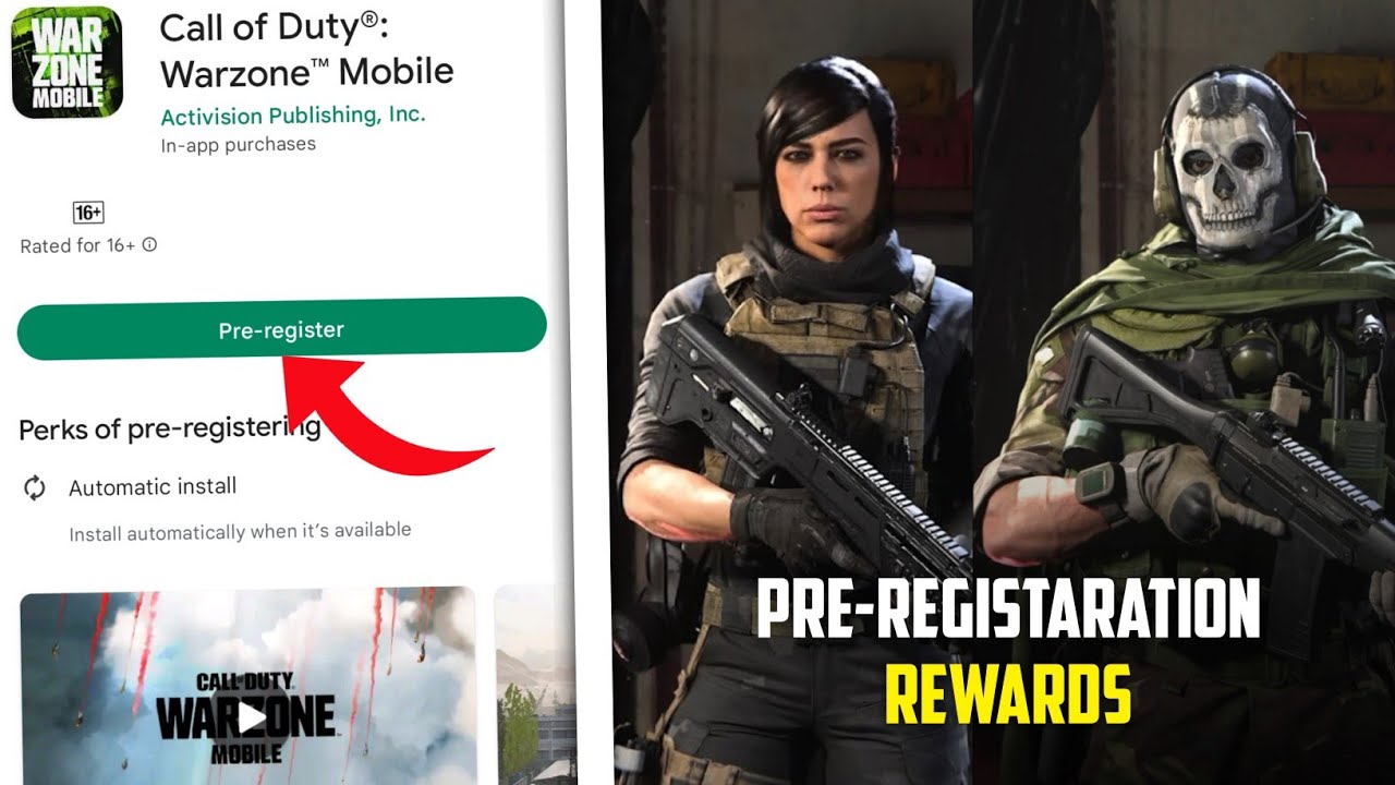PRE-REGISTER NOW FOR COD WARZONE MOBILE | PRE-REGISTER REWARDS IN HINDI ...