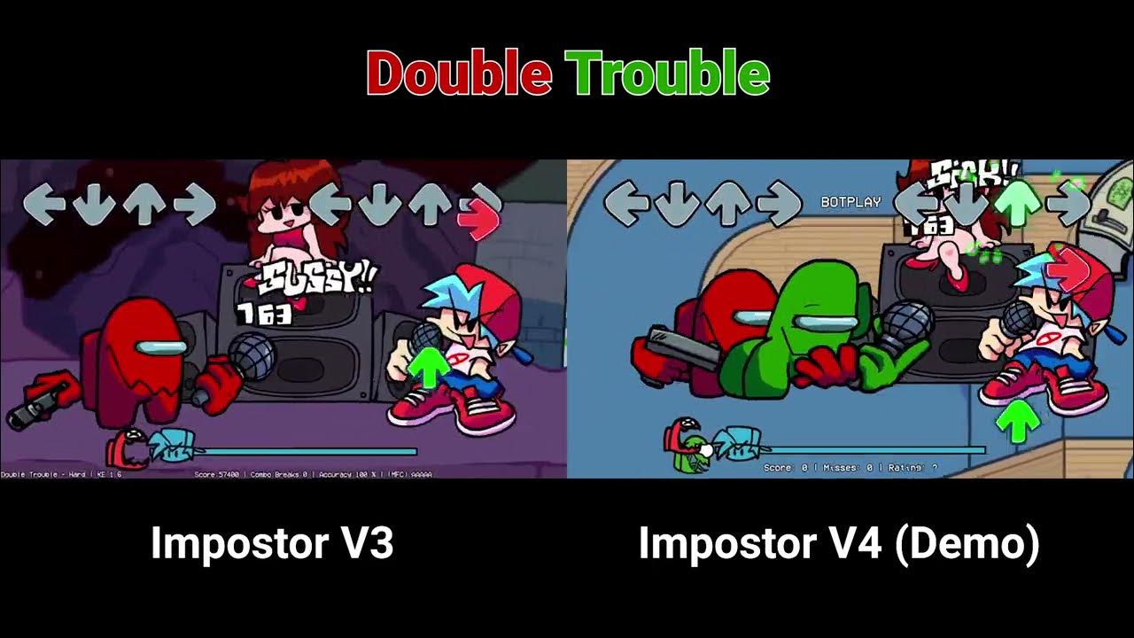 Friday Night Funkin' Double Trouble - Impostor V3 VS Impostor V4 (Fanmade) (Among Us x FNF Mod ...