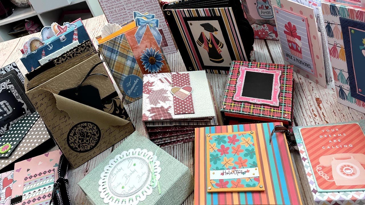 lluvia de Mini álbumes del 19 al 23 Scrapbook desde Cero Replicas ...