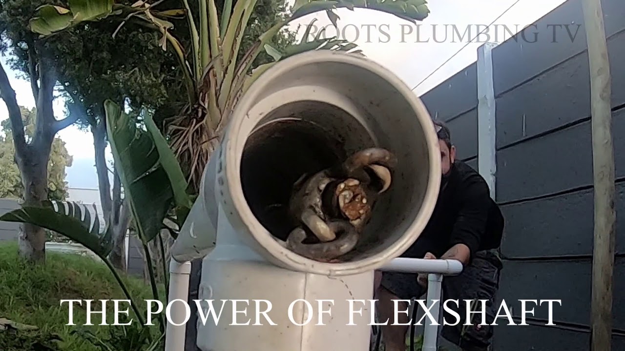 40mm Mechanical Pipe Cleaning - The Power of Flexshaft - YouTube