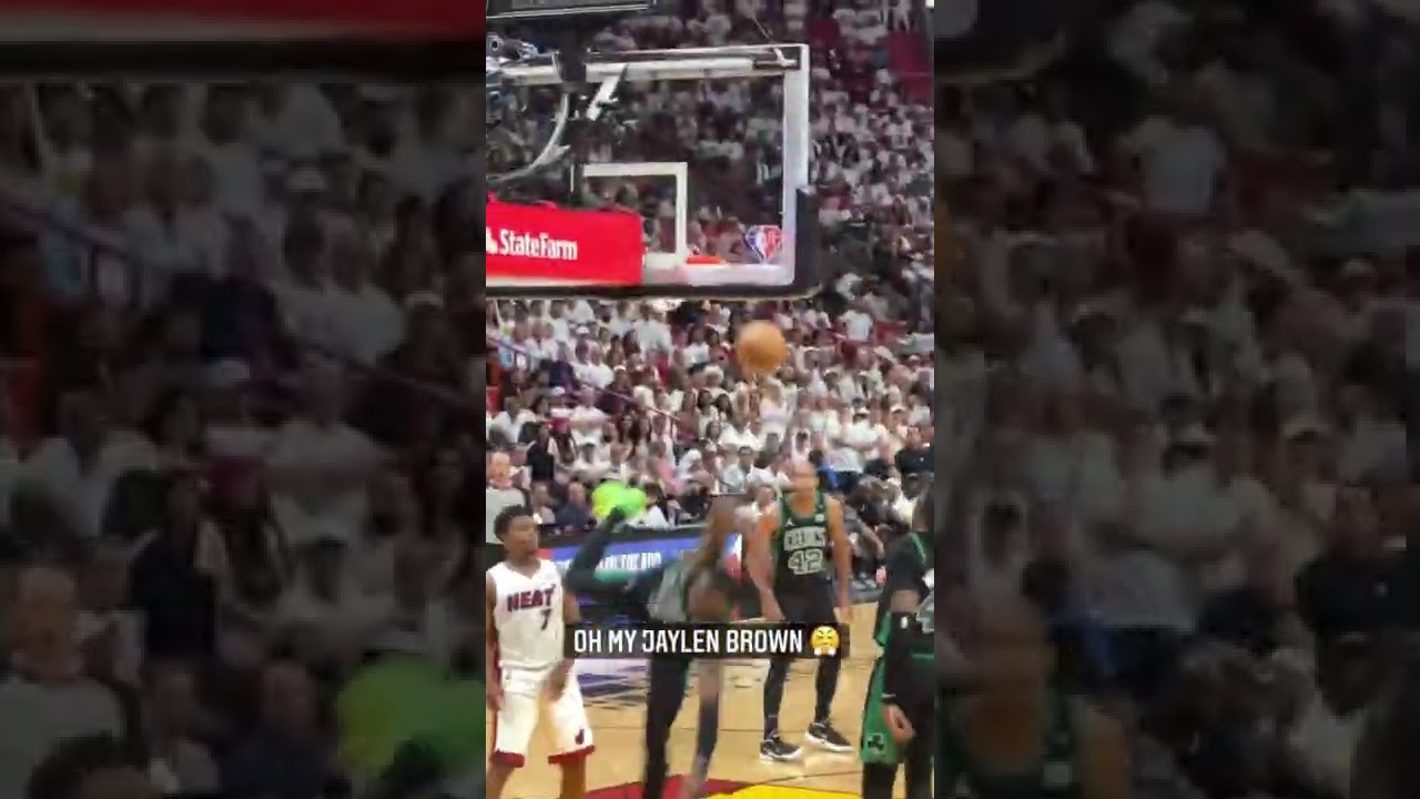 Jaylen Brown tongue out on dunk 😂 Celtics win Game 5 🔥 #nba - YouTube