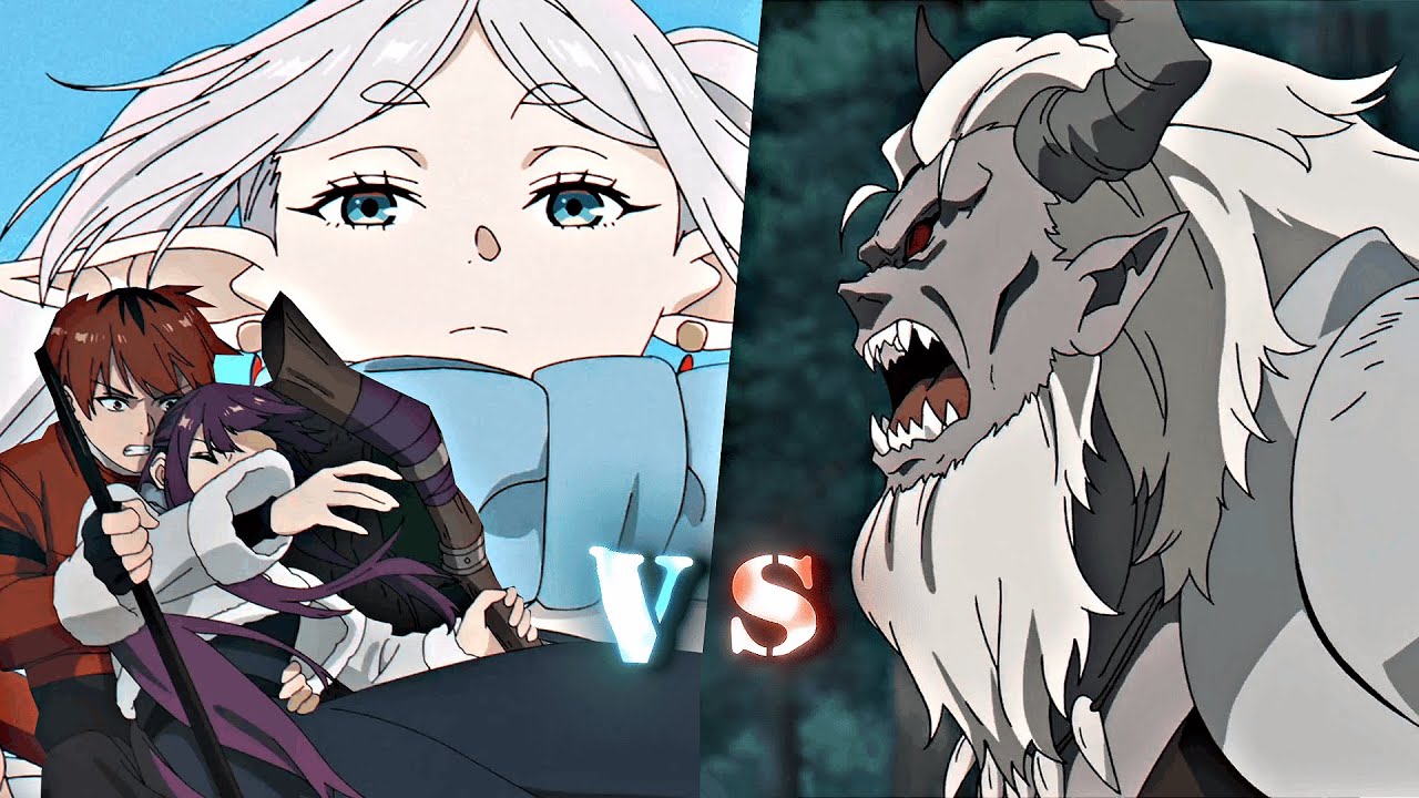 Frieren, Fern & Stark Vs Beast Demon 4k Raw Clips For Editing | Season ...