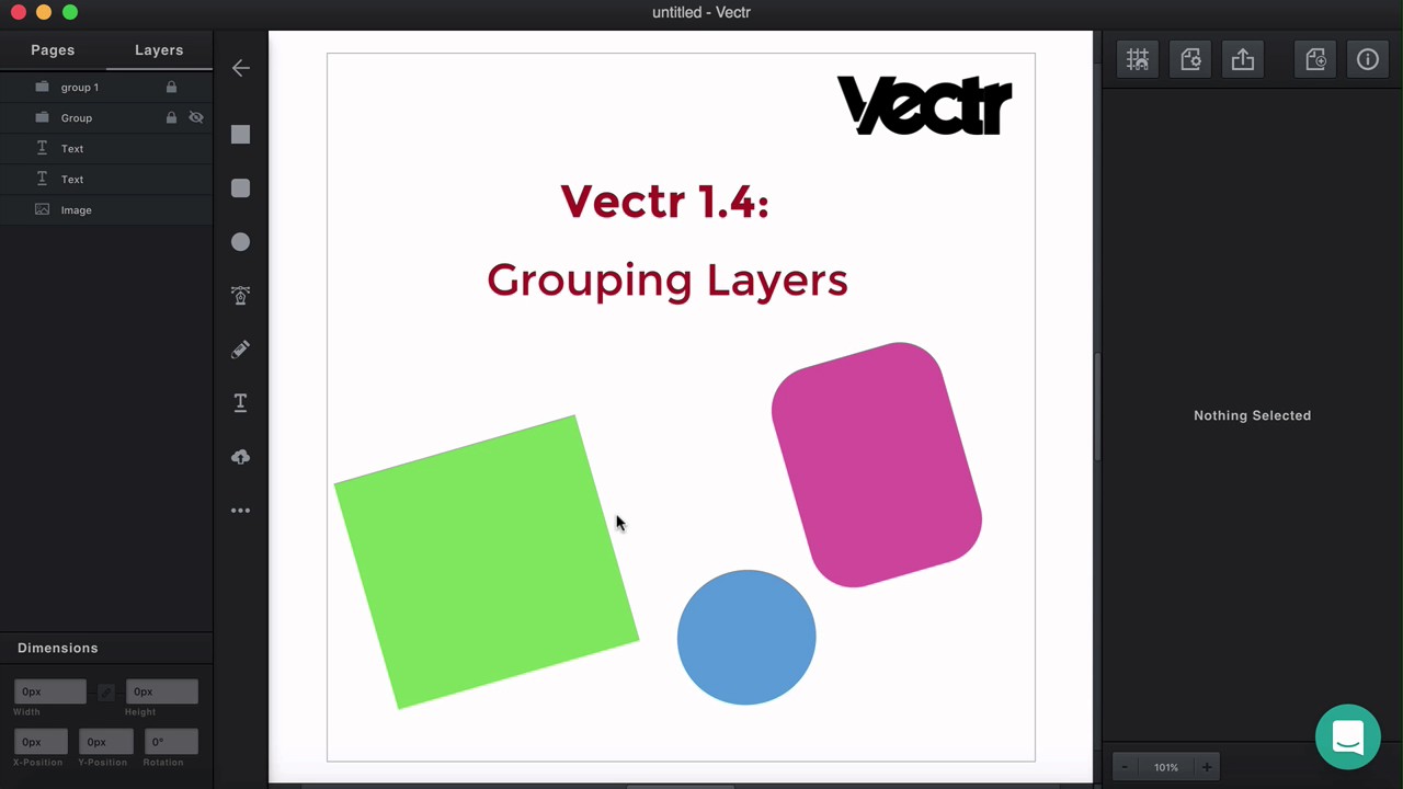 Vectr 1.4: Grouping Of Layers Tutorial - YouTube