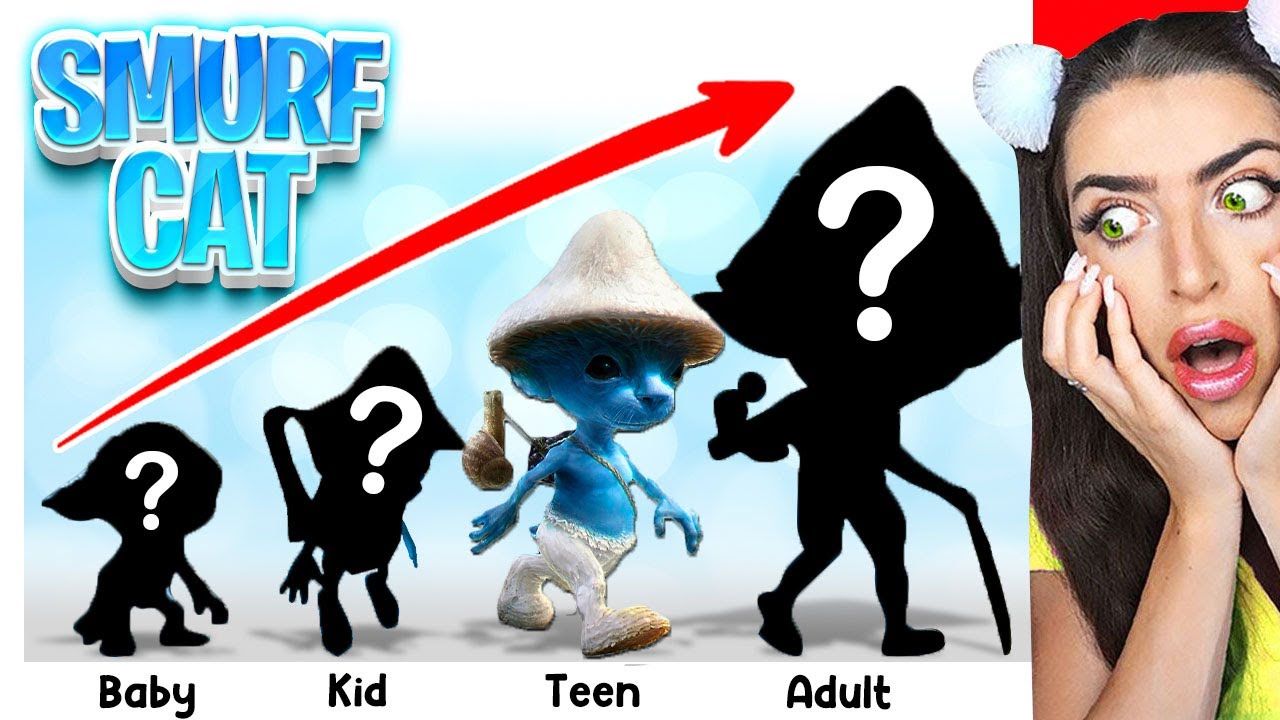 Smurf Cat GROWING UP!? (BABY-ADULT TRANSFORMATIONS!) - YouTube