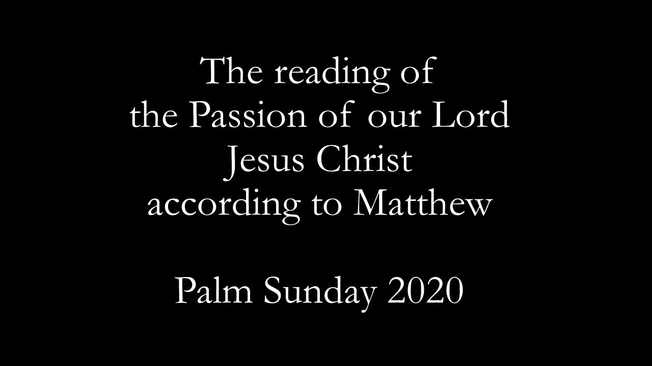 Passion reading 2020 - YouTube