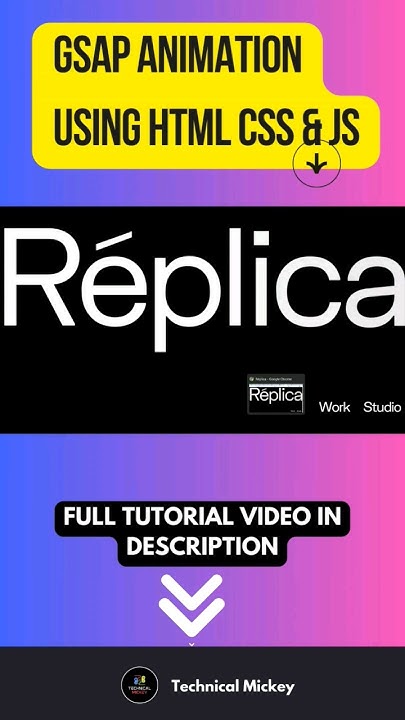 GSAP ANIMATION USING b CSS & JAVASCRIPT #shorts #gsapanimation - YouTube