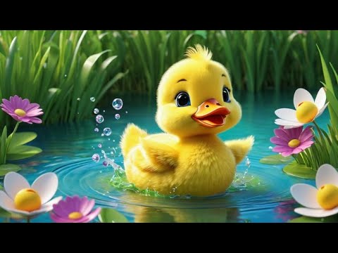 Diez patitos caminando como patos hacia casa | Canción infantil ...