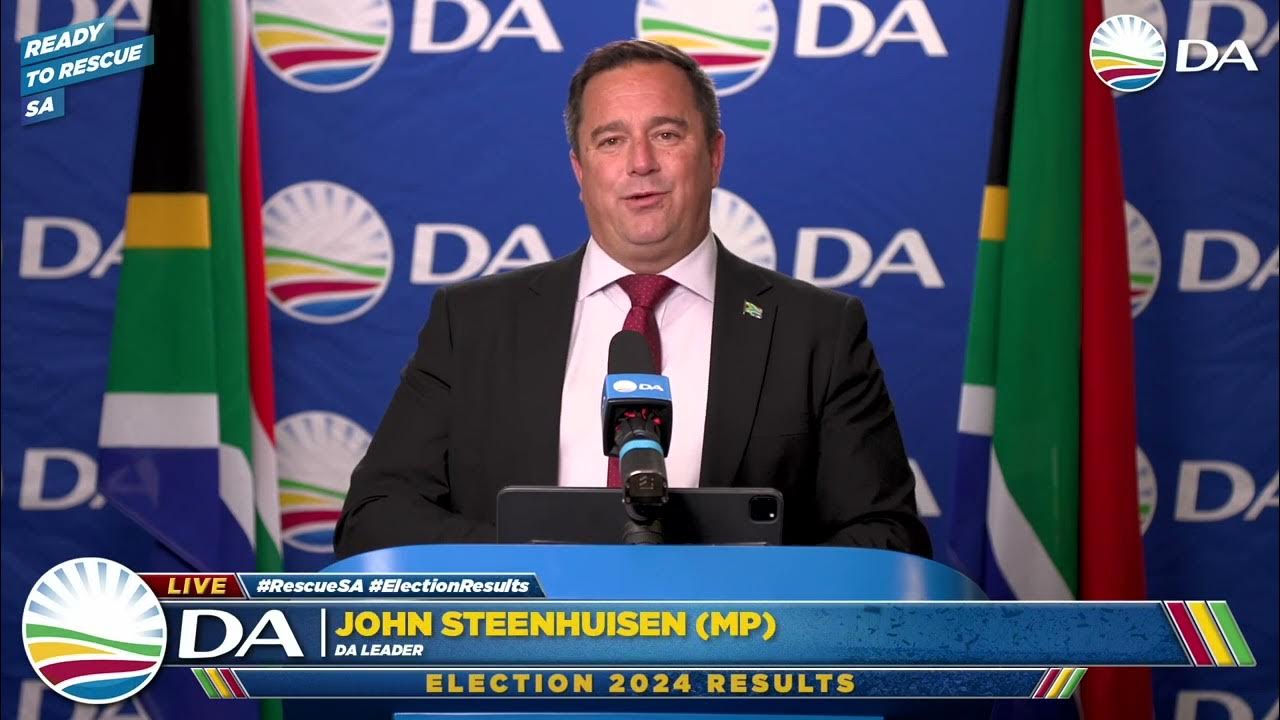 Watch DA Leader John Steenhuisen address the nation on the way forward for the country - YouTube