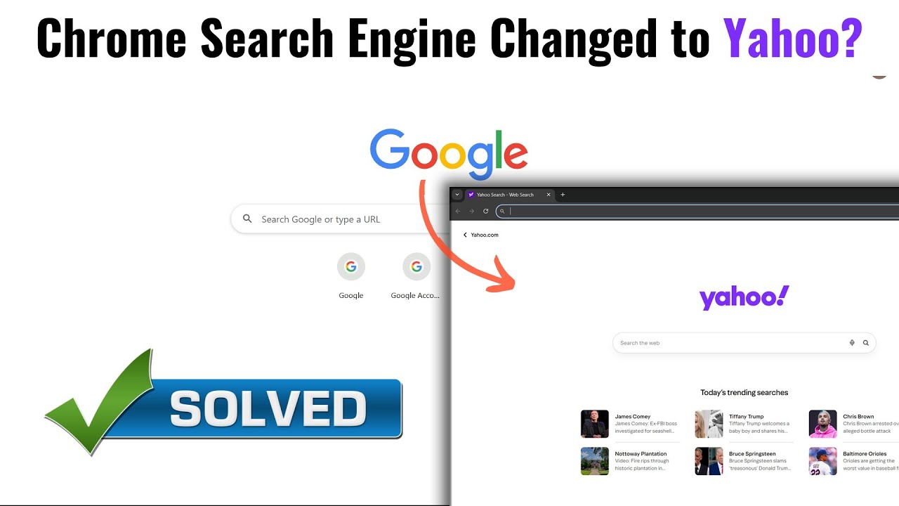 Fix Chrome Search Engine Changing to Yahoo | Restore Google as Default - YouTube