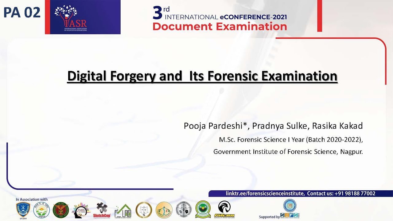 Digital Forgery and its Forensic Examination : Paper 2 - YouTube