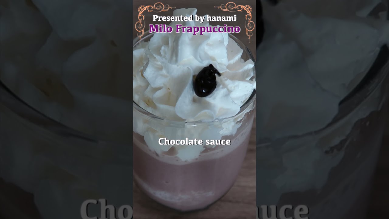 Milo frappuccino Starbucks method - YouTube