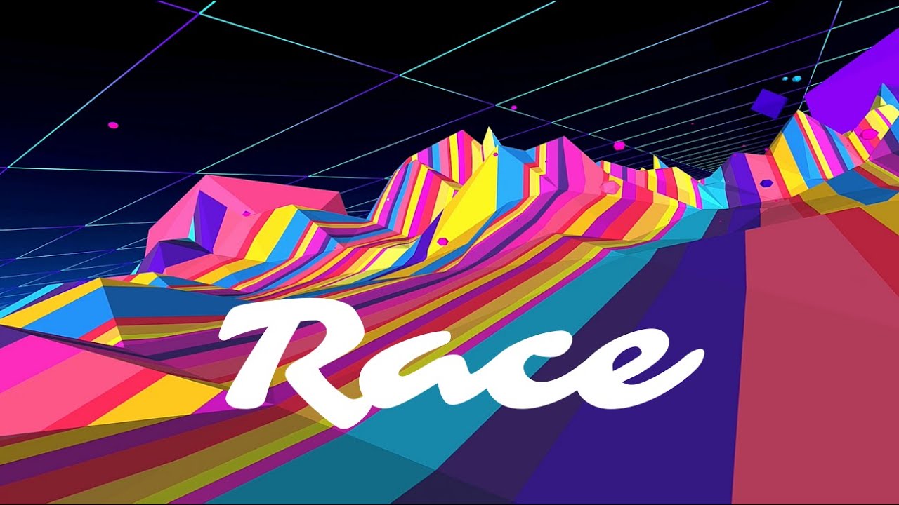 4K Poly Party Race Loop Background / Visualizer Hip-Hop Bright Speed ...