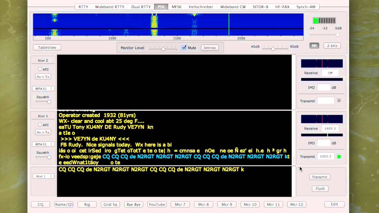 CocoaModem and the Digital Mode PSK-31 - YouTube