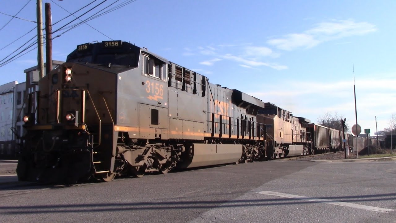 CSX 3156 leads CSX B422/E736 in Augusta, GA 1/16/23 - YouTube