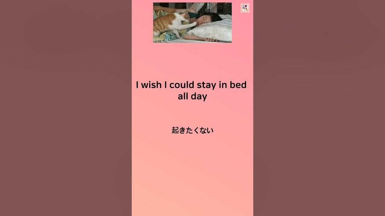 I Wish I Could Stay In Bed All Day毎日聞くと英語がすらすらと出てきます英語英会話初級者englishシャドーイング聞き流し Youtube