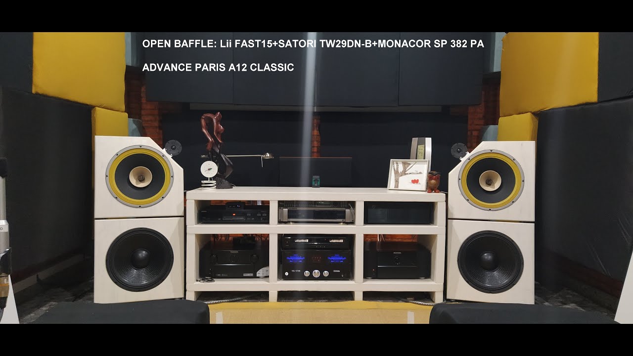 OPEN BAFFLE – Lii Audio Fast 15 + Satori TW29DN-B + Monacor SP382PA ...