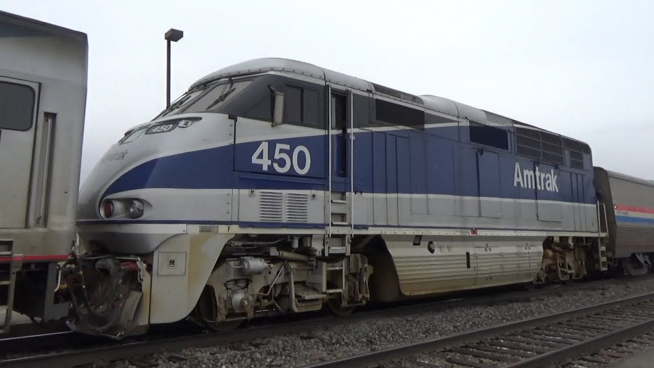 Amtrak 4 with a Surfliner F59PHI! - Railfanning Kewanee, Illinois - YouTube