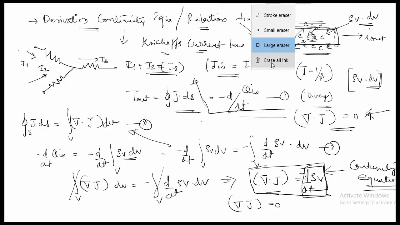 Continuity equation and relaxation time Derive and Explain ...
