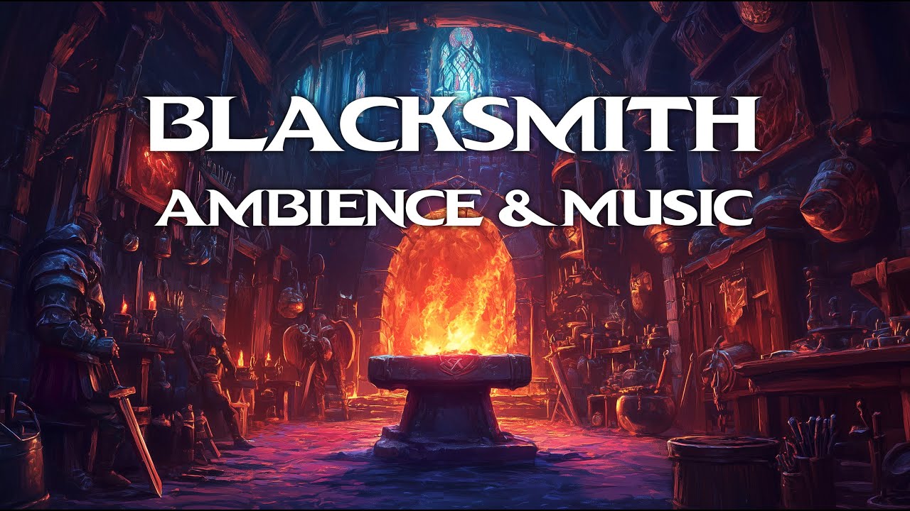 Blacksmith Shop Ambience for TTRPGs: Relaxing Forge Sounds & Medieval ...