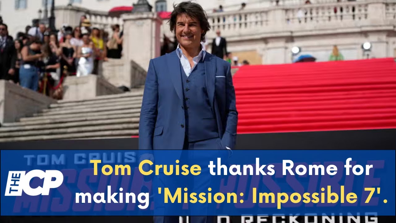 Tom Cruise thanks Rome for making Mission Impossible 7 - YouTube