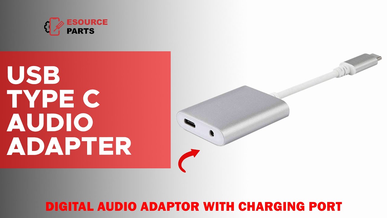 USB Type C Adapter Digital Audio Adapter With Charging - Esourceparts ...