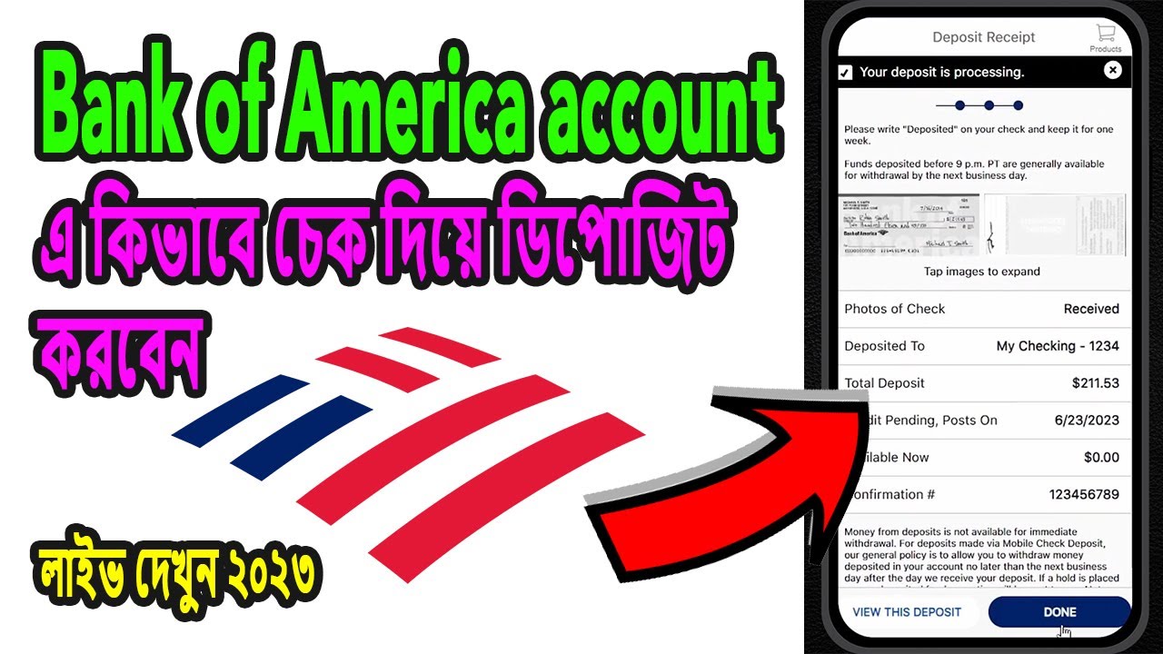 how to create bank of america account || how to deposit check using ...