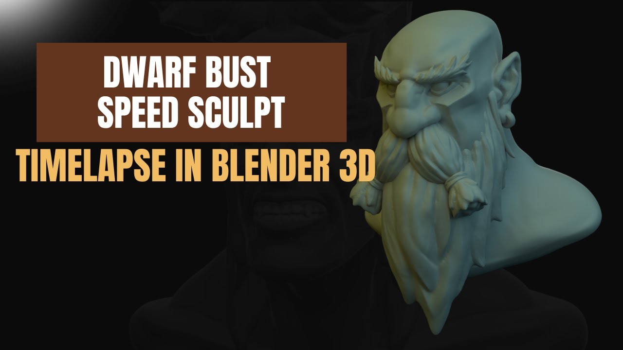Speed Sculpting a Dwarf Bust Blender Timelapse - YouTube